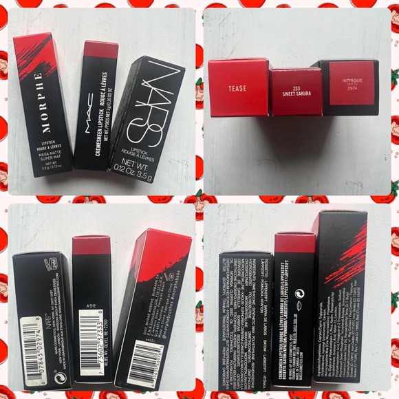 NARS Cosmetics | Makeup | Red Lipstick Bundle Nars Mac Morphe | Poshmark